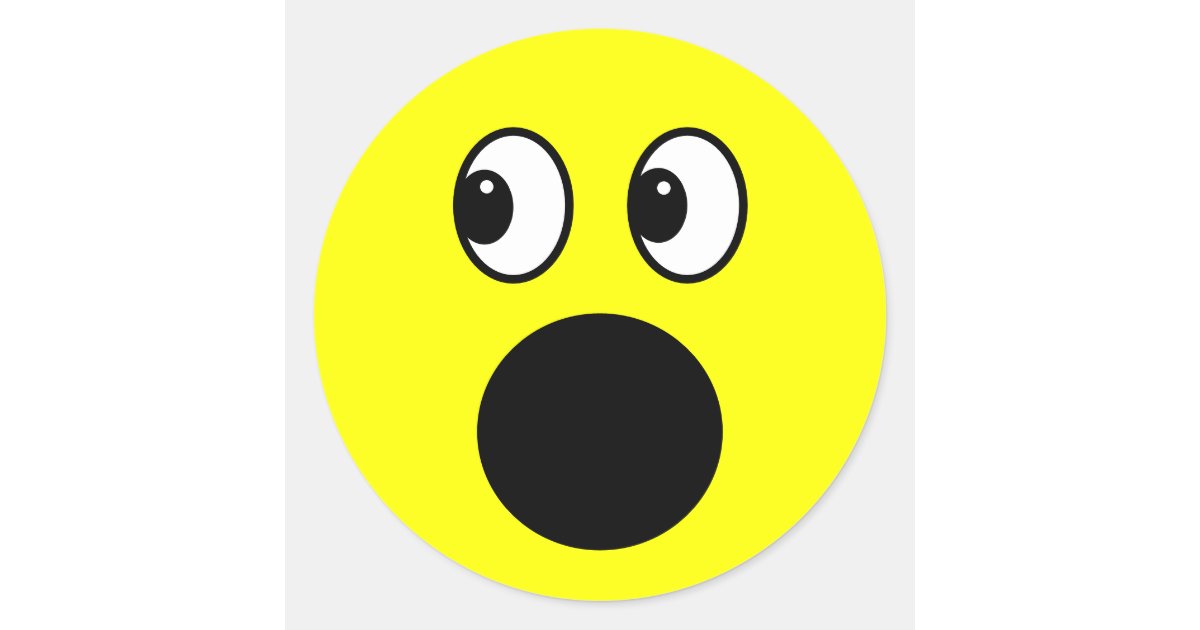 Yellow Face Classic Round Sticker | Zazzle