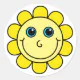 Yellow Face Flower Classic Round Sticker | Zazzle