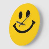 Yellow Face Large Clock | Zazzle