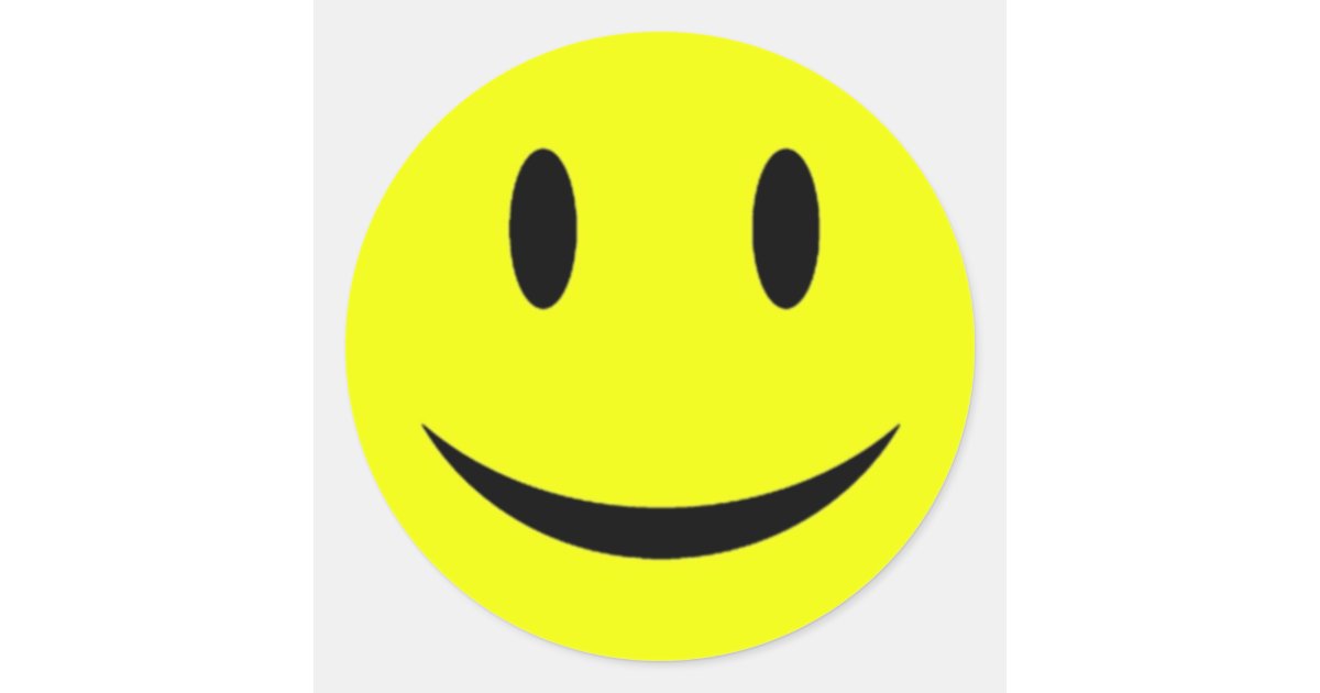 Yellow Face Sticker | Zazzle