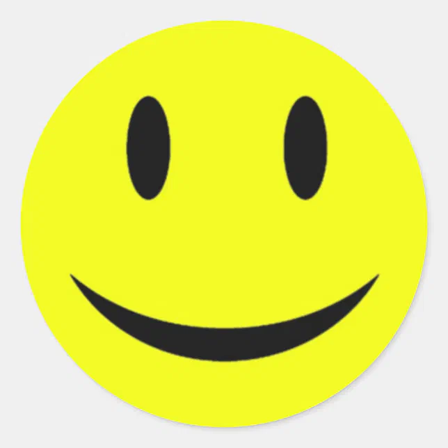 Yellow Face Sticker | Zazzle