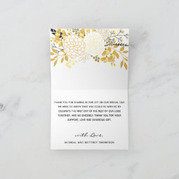 Yellow Floral Digital Cluster Hand-lettering Thank You Card | Zazzle