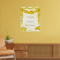 Yellow floral garlands Indian wedding haldi welcom Poster | Zazzle