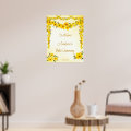 Yellow floral garlands Indian wedding haldi welcom Poster | Zazzle