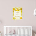 Yellow floral garlands Indian wedding haldi welcom Poster | Zazzle