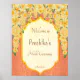 Yellow floral garlands Indian wedding haldi welcom Poster | Zazzle