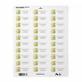 yellow floral return address labels chic simple | Zazzle