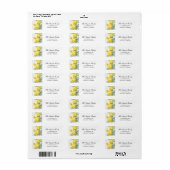 yellow floral return address labels chic simple | Zazzle