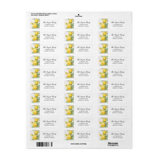 yellow floral return address labels chic simple | Zazzle