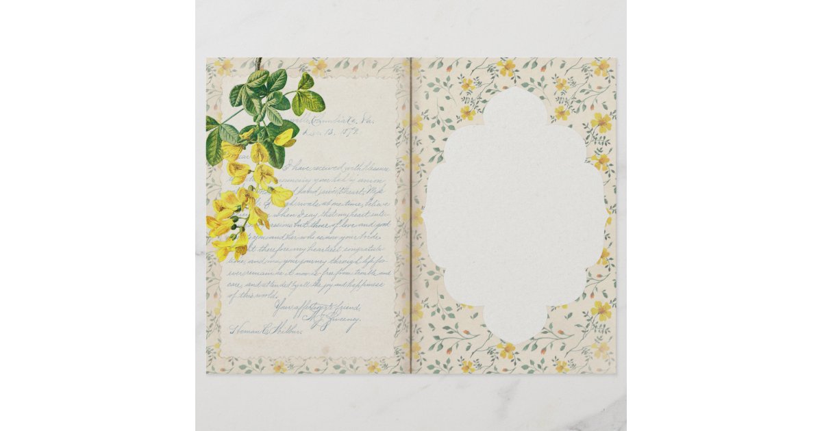Yellow Floral Scrapbook Paper | Zazzle
