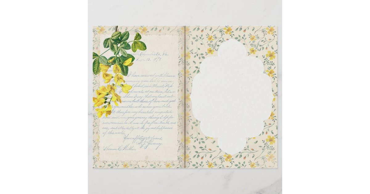 Yellow Floral Scrapbook Paper | Zazzle