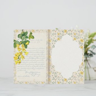 Yellow Floral Scrapbook Paper | Zazzle