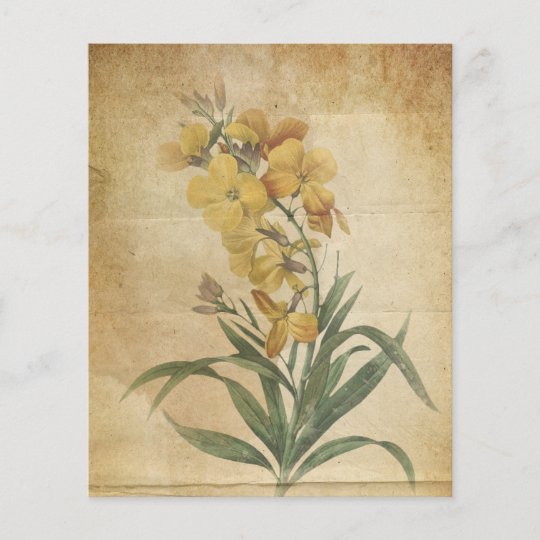Yellow Floral Vintage Scrapbook Paper | Zazzle.com