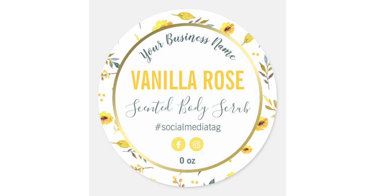 Yellow Flowers Product Labels | Zazzle