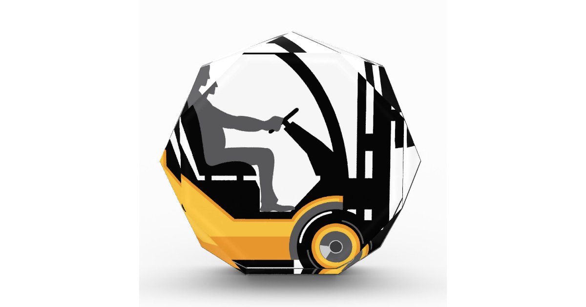 Yellow forklift award | Zazzle