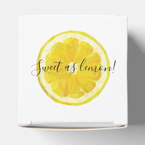 Yellow fresh lemon slice gift favor box | Zazzle