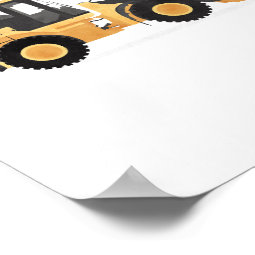 Yellow Front Loader Construction Vehicle Decor | Zazzle