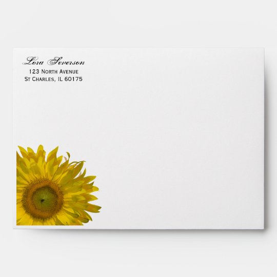 Yellow Garden Sunflower Envelope | Zazzle.com