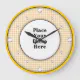 Yellow Gingham Frame Your Photo Wall Clock | Zazzle