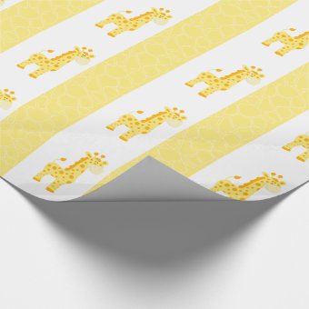 Yellow Giraffe Print Wrapping Paper | Zazzle