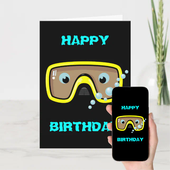 Yellow Goggles Card | Zazzle