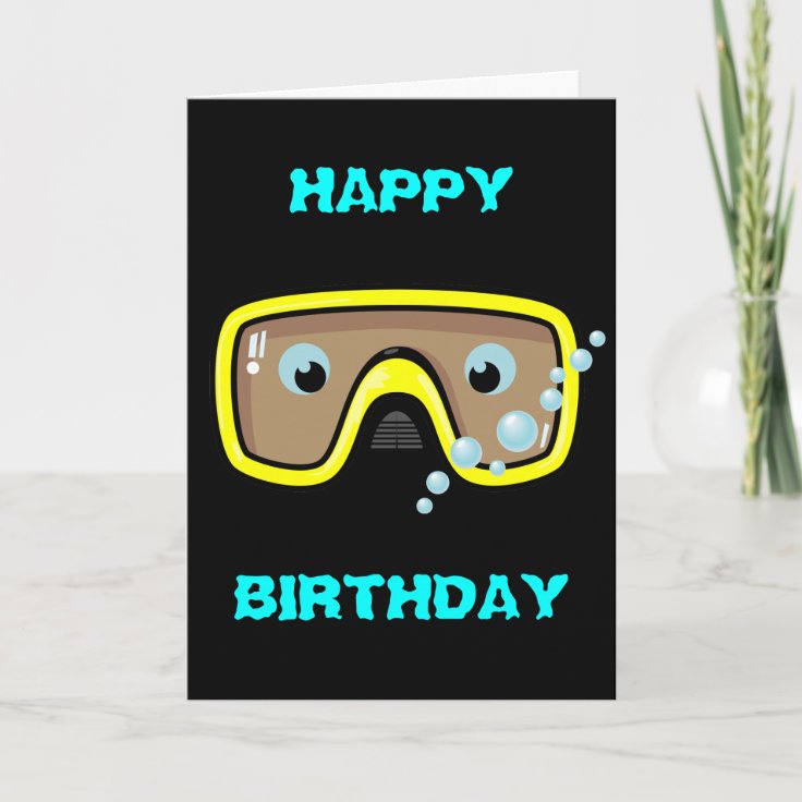 Yellow Goggles Card | Zazzle
