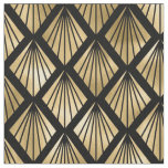 Navy Blue and Silver Art Deco Diamond Pattern Fabric | Zazzle