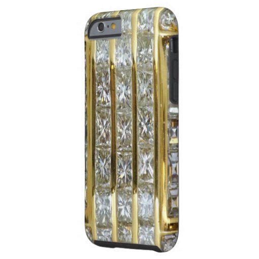 Yellow Gold and Diamond Art iPhone 6 case | Zazzle