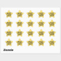 Yellow Gold You are doing Great Student Reward Star Sticker | Zazzle