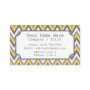 Yellow Gray Chevron Label Business Card | Zazzle