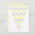 Yellow & Gray Chevron Pattern Flag Bunting Banner Postcard | Zazzle