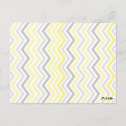 Yellow & Gray Chevron Pattern Flag Bunting Banner Postcard | Zazzle