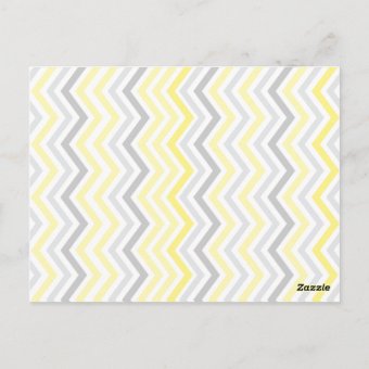 Yellow & Gray Chevron Pattern Flag Bunting Banner Postcard | Zazzle