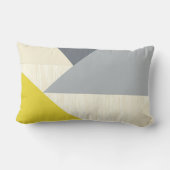 Yellow Gray Modern Geometric Pattern Pillow | Zazzle