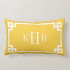 Yellow Greek Key Throw Pillow | Zazzle.com