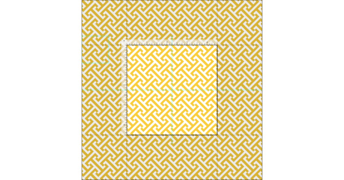 Yellow Greek Key Pattern Fabric | Zazzle