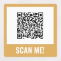 Yellow Green Blue Scan Me! QR Code Labels | Zazzle