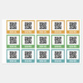 Yellow Green Blue Scan Me! QR Code Labels | Zazzle