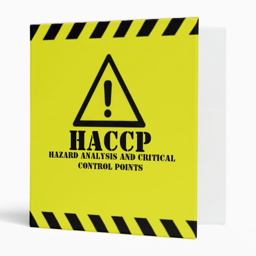 Yellow HACCP 3 Ring Binder | Zazzle