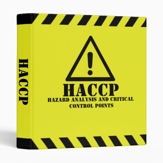 Yellow HACCP 3 Ring Binder | Zazzle.com