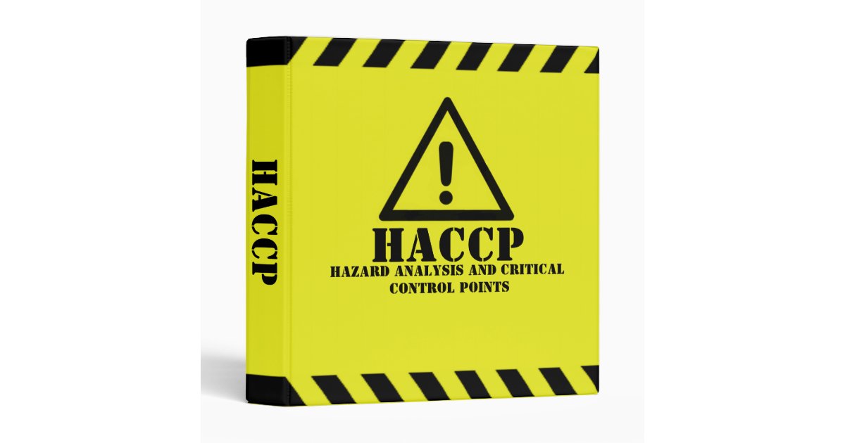 Yellow HACCP 3 Ring Binder | Zazzle