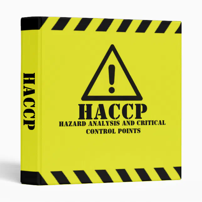 Yellow HACCP 3 Ring Binder | Zazzle