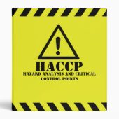 Yellow HACCP 3 Ring Binder | Zazzle