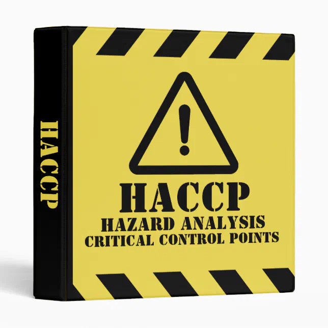 Yellow HACCP Hazard Analysis Binder | Zazzle