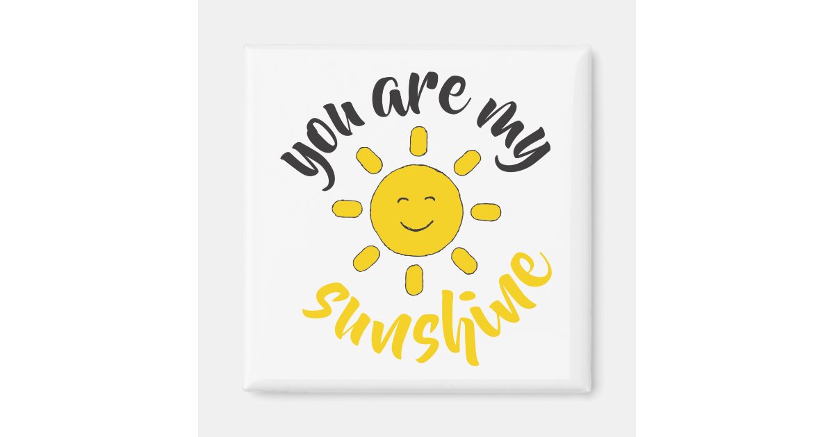 Yellow Hand Drawn Sun Hello Sunshine Image Sun Art Magnet | Zazzle