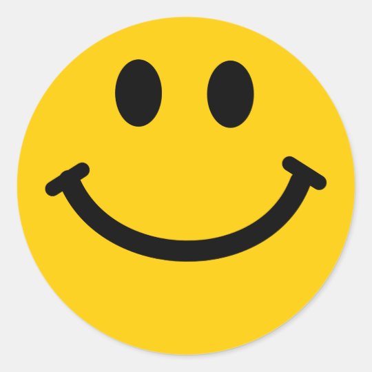 Yellow happy face stickers | Zazzle.com