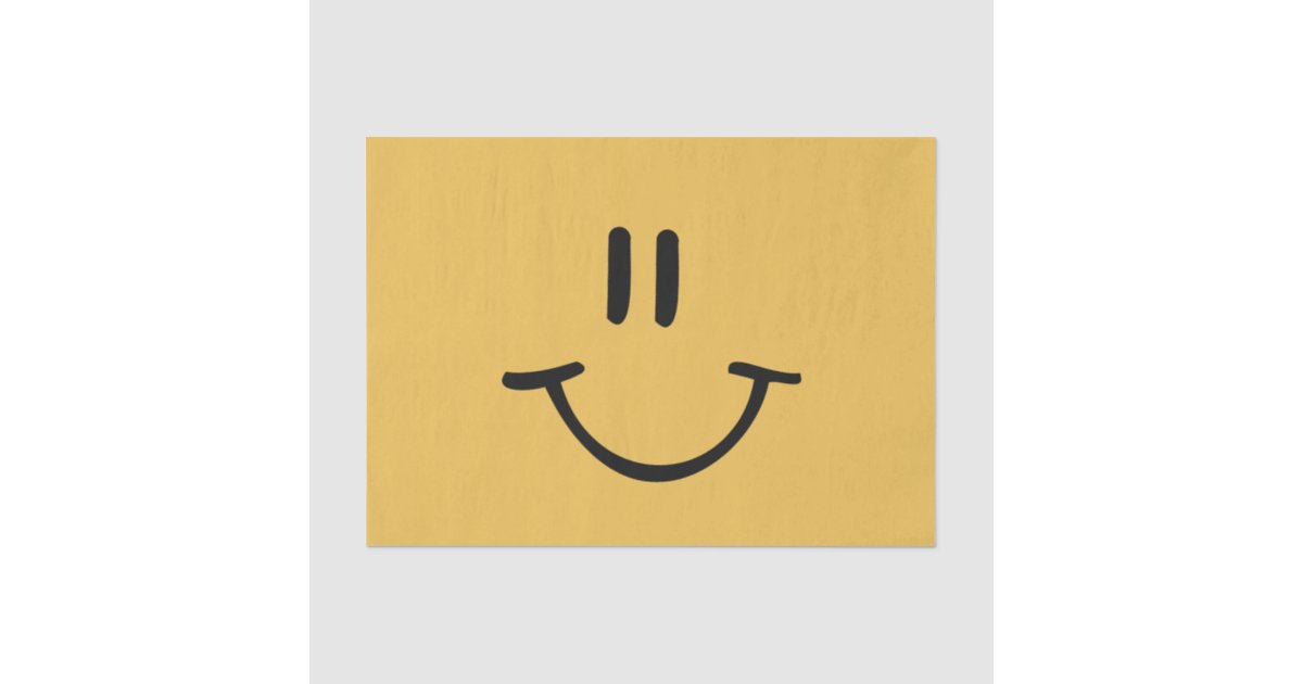 Yellow Happy Face Tissue Paper | Zazzle
