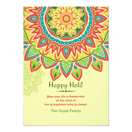 Yellow Happy Holi Invitation | Zazzle.com