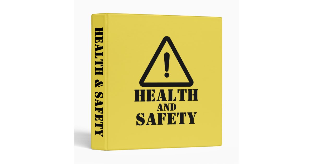 Yellow Health and Safety Manual Binder | Zazzle