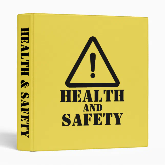 Yellow Health and Safety Manual Binder | Zazzle